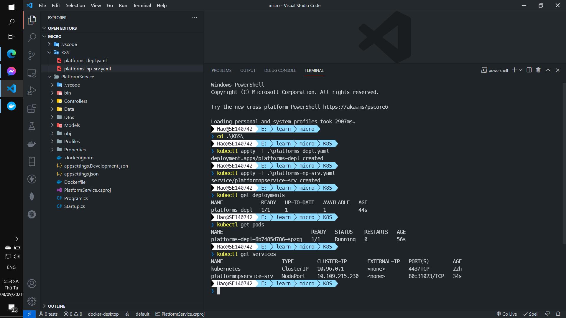 Cannot connect to service on NodePort using Kubernetes on Windows ...