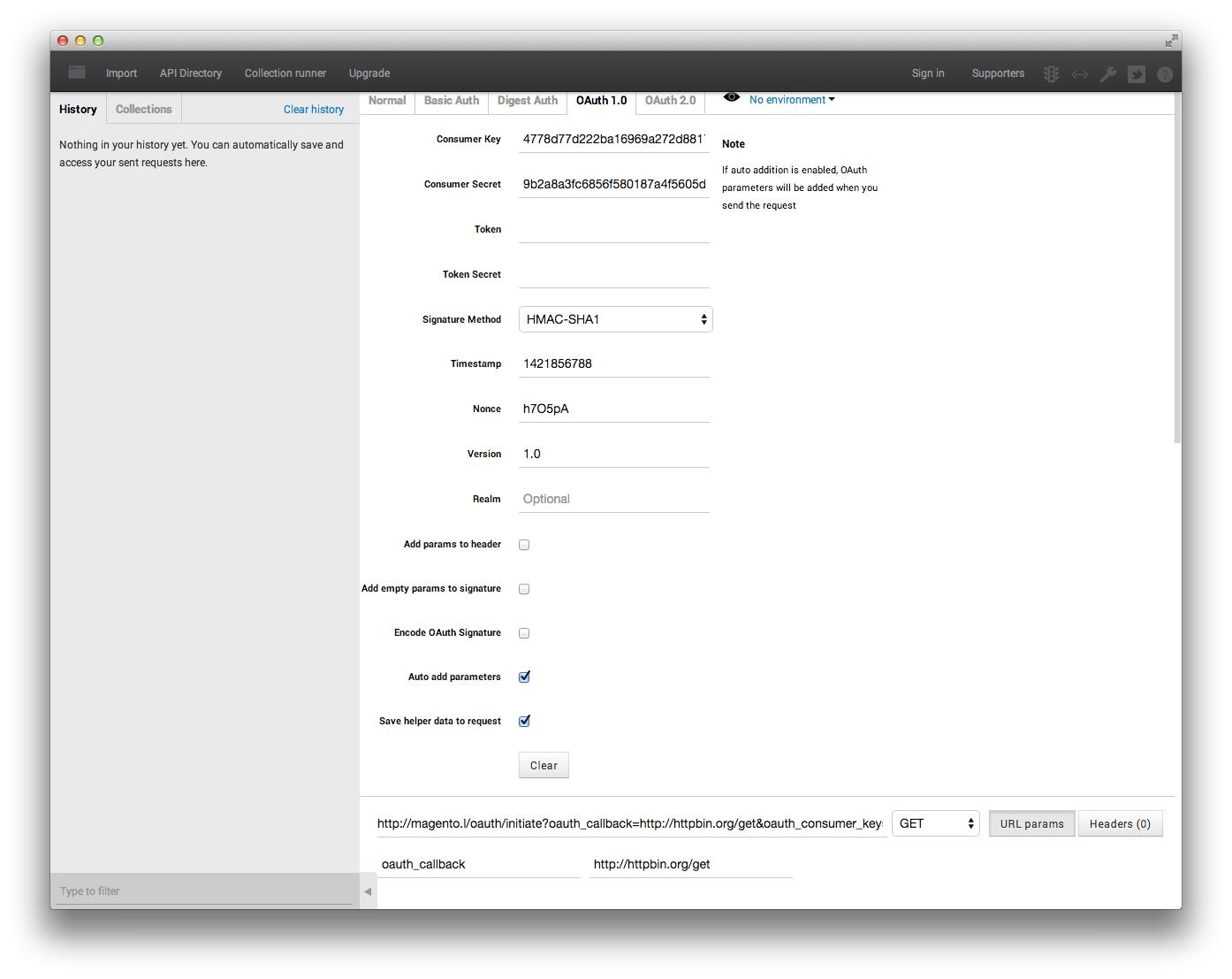 如何使用带有 Oauth 的 magento REST api 的 POSTMAN REST 客户端。如何获取 Token 和 Token Secret?_postman_neiro-CMS