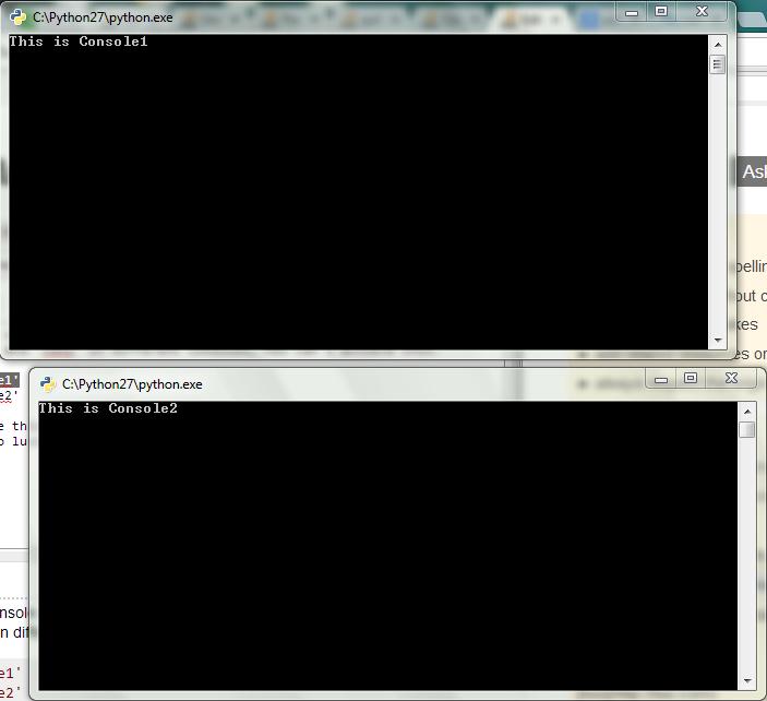 How can I open two consoles from a single script_python_Mangs-Python