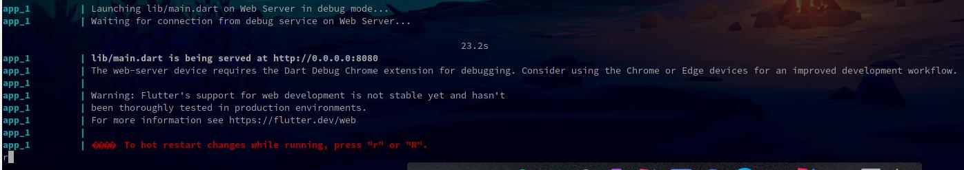 How to restart flutter app in docker container?_docker_云O生-云原生