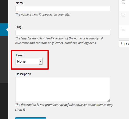 WordPress: Remove "Parent" dropdown from category form_neiro-CMS