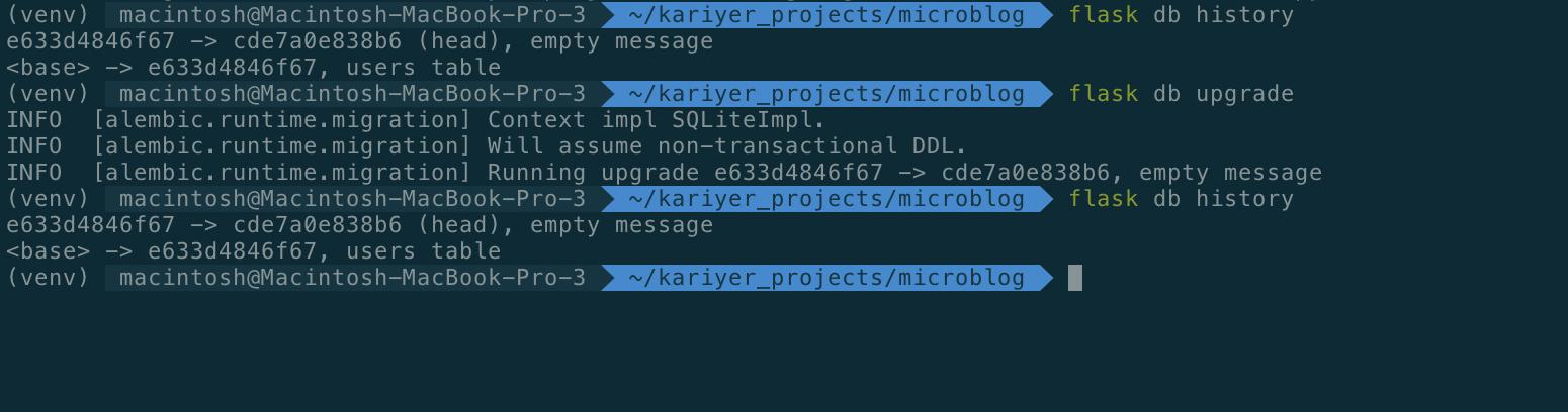 Is there a way to modify flask db migrate messages after execution?_flask_Mangs-Python