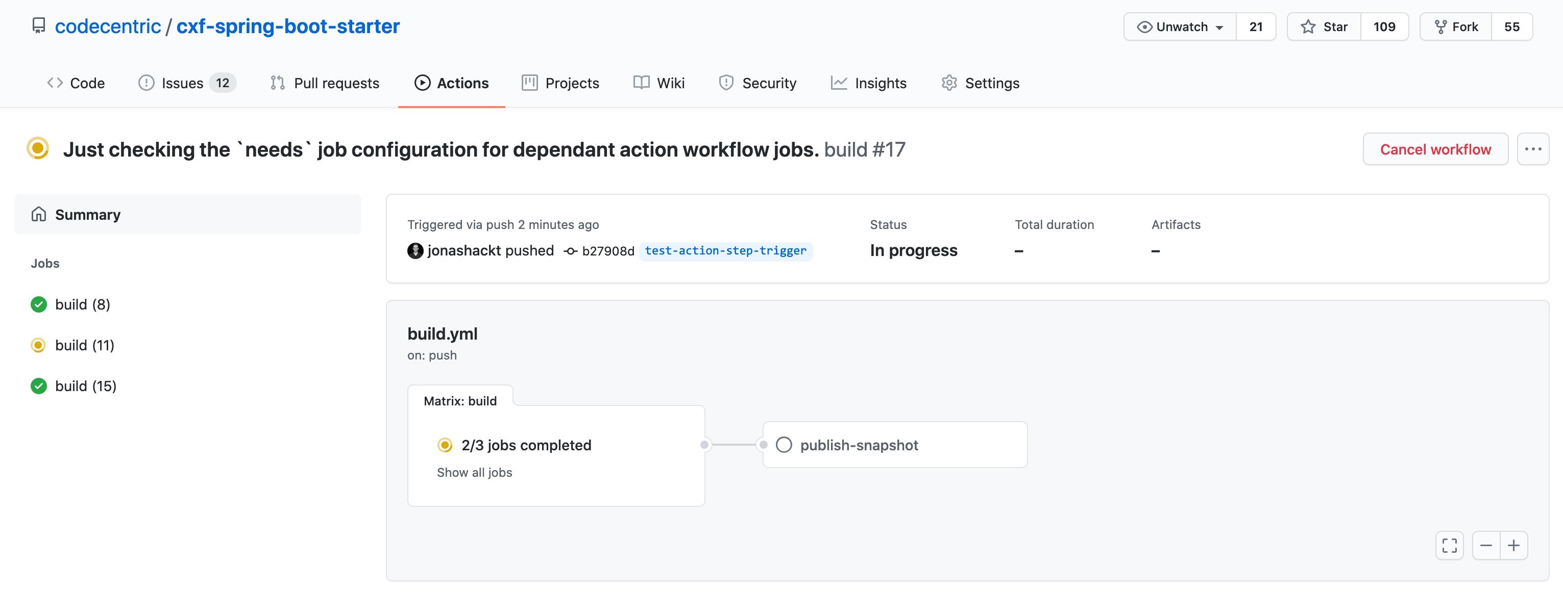 Github Actions - 一个动作完成后触发另一个动作_github_开源小助理-开源