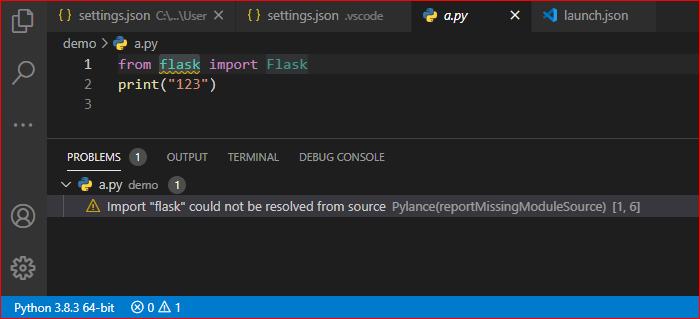 Import "flask" could not be resolved from source Pylance (reportMissingModuleSource)_python ...