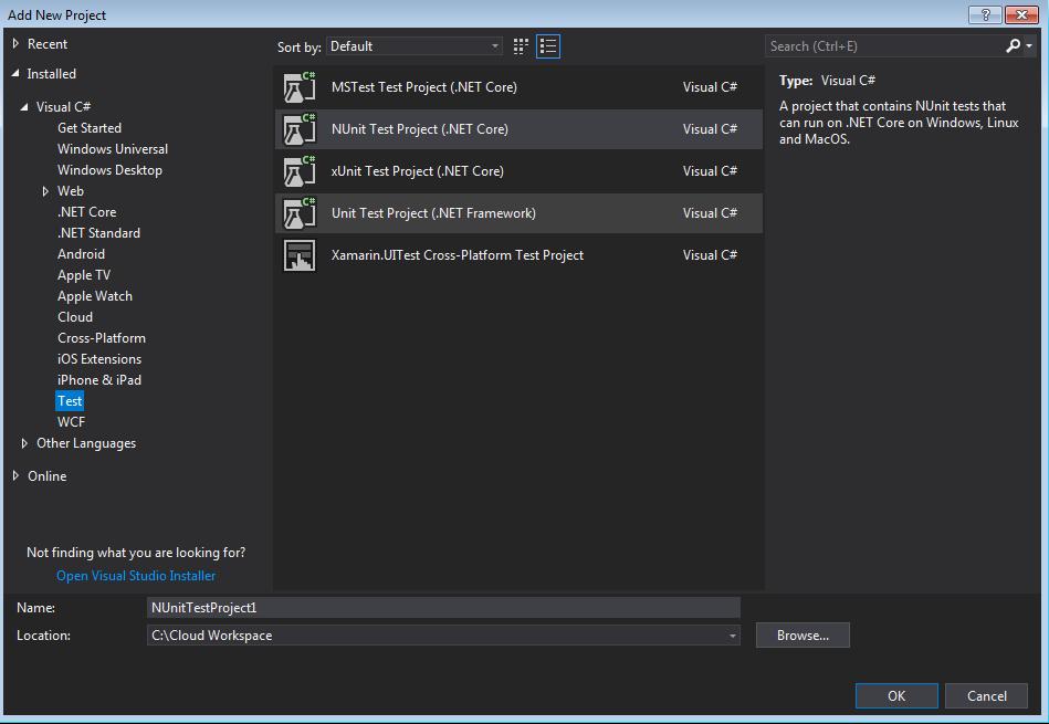 Azure devops - 在 netcore/template 项目之外找不到 NUnit 测试_webrtc_Mangs-Python