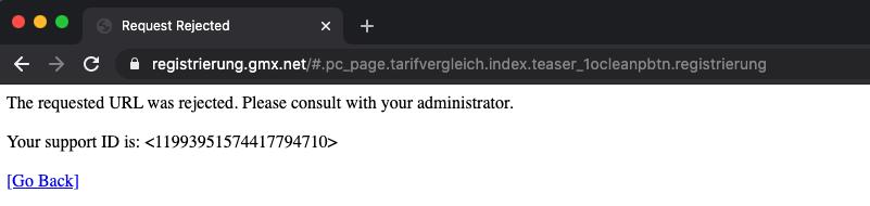 Selenium Webdriver can't access a website (The requested URL was rejected)_python_Mangs-Python