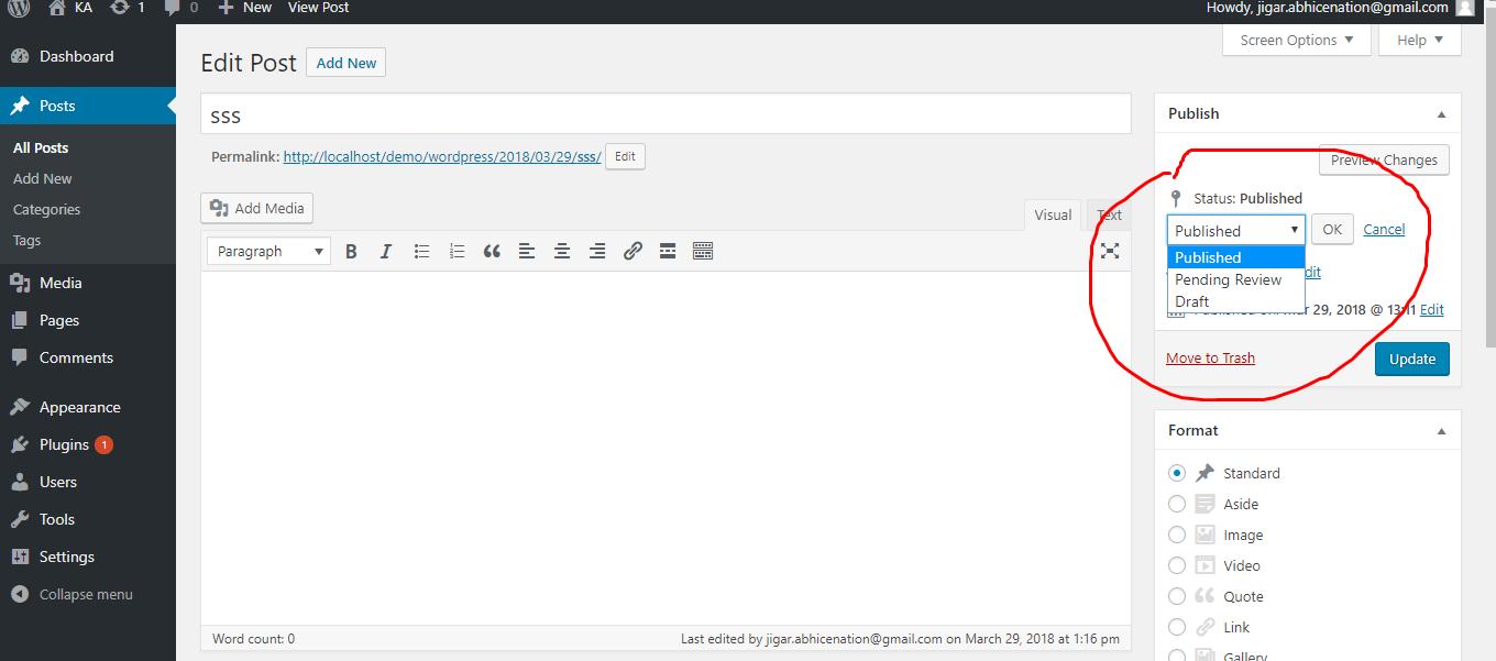 通过 WordPress 中的 register_post_status 添加新的自定义帖子状态_neiro-CMS