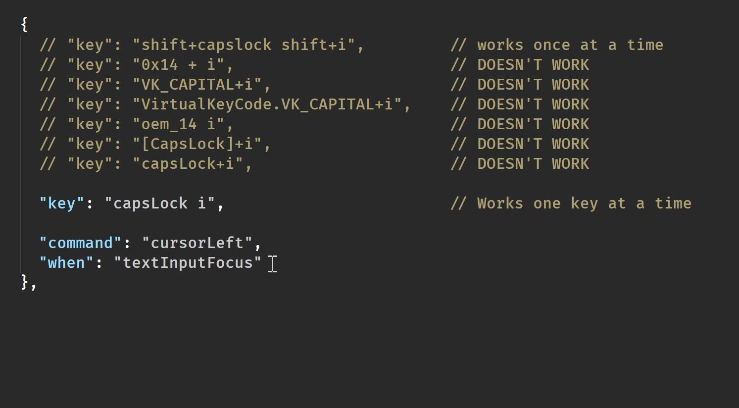 VS code on win 10 - create keybinding for capslock+i/j/k/l to act as arrow buttons_开发云应用-开发云