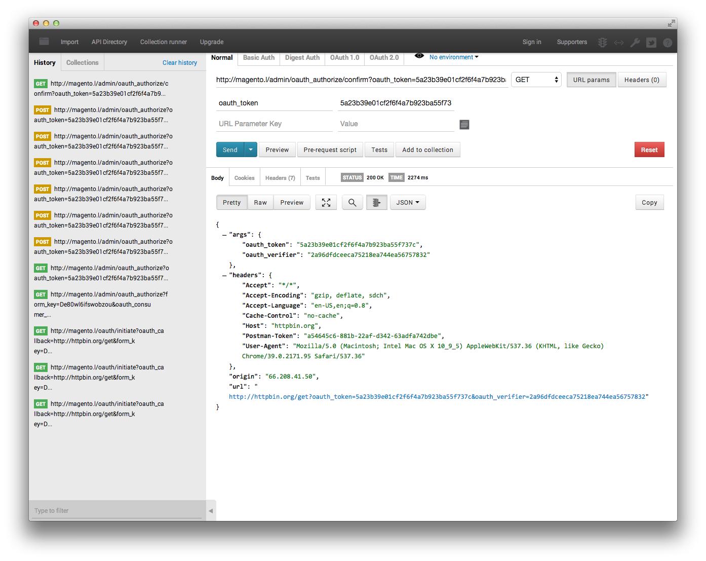 如何使用带有 Oauth 的 magento REST api 的 POSTMAN REST 客户端。如何获取 Token 和 Token Secret?_postman_neiro-CMS