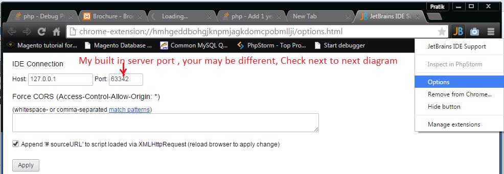PhpStorm 中的# 调试项目_phpstorm_neiro-CMS