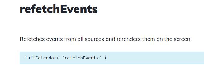 Update events in calendar after change in variable - Fullcalendar ...