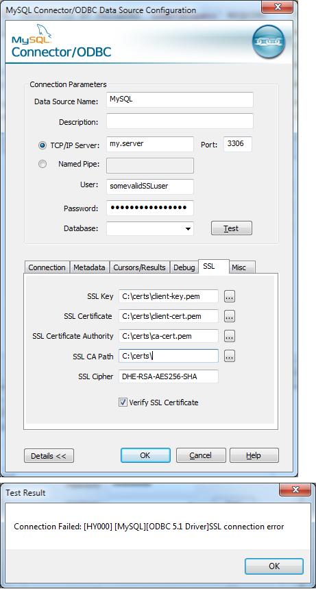 MySQL 连接使用 ODBC (5.1) 和 SSL_mysql_weixin_0010034-MySQL数据库
