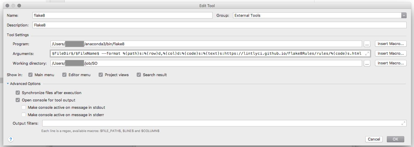 PyCharm 中的描述性 flake8 错误_python_Mangs-Python