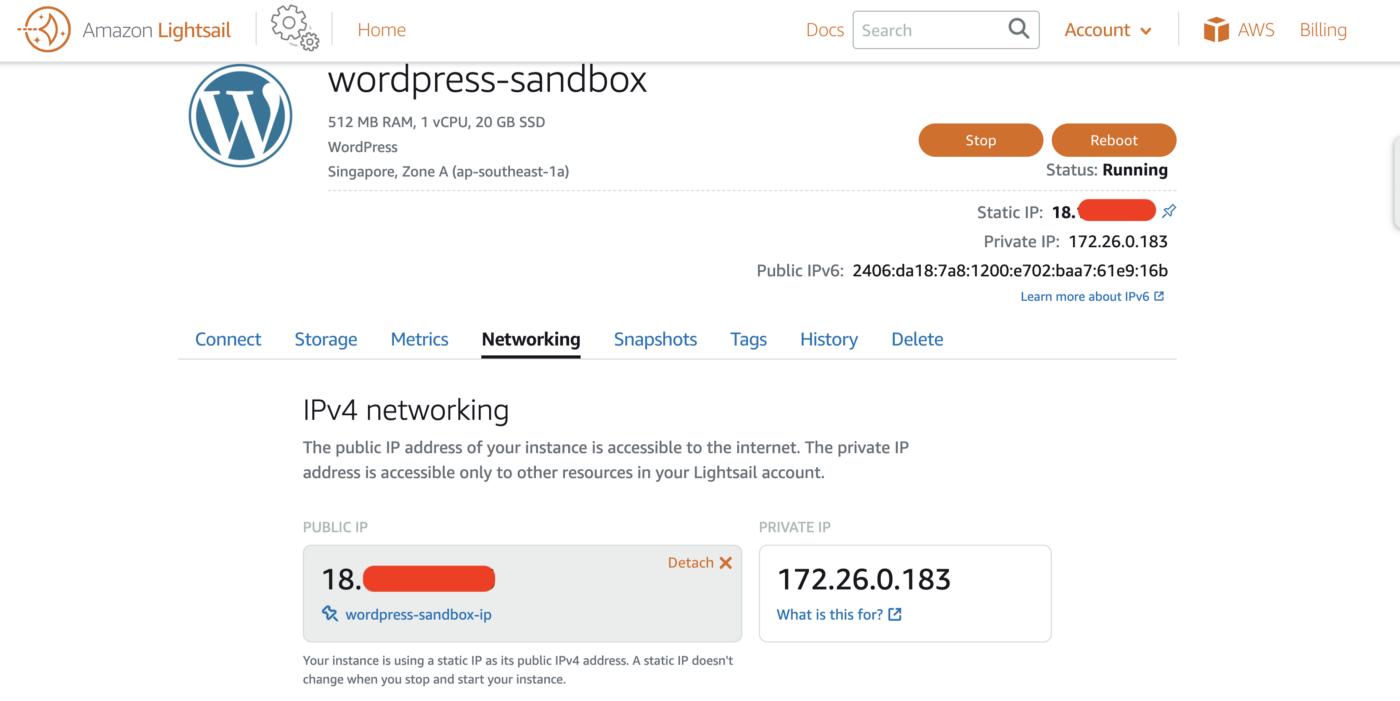 在 Amazon Lightsail 上部署 WordPress 自管理_neiro-CMS