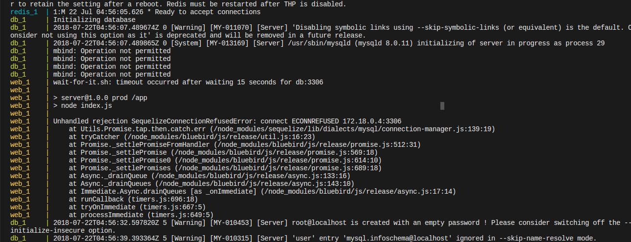 Docker Compose connect ECONNREFUSED 172.18.0.4:3306_mysql_云O生-云原生