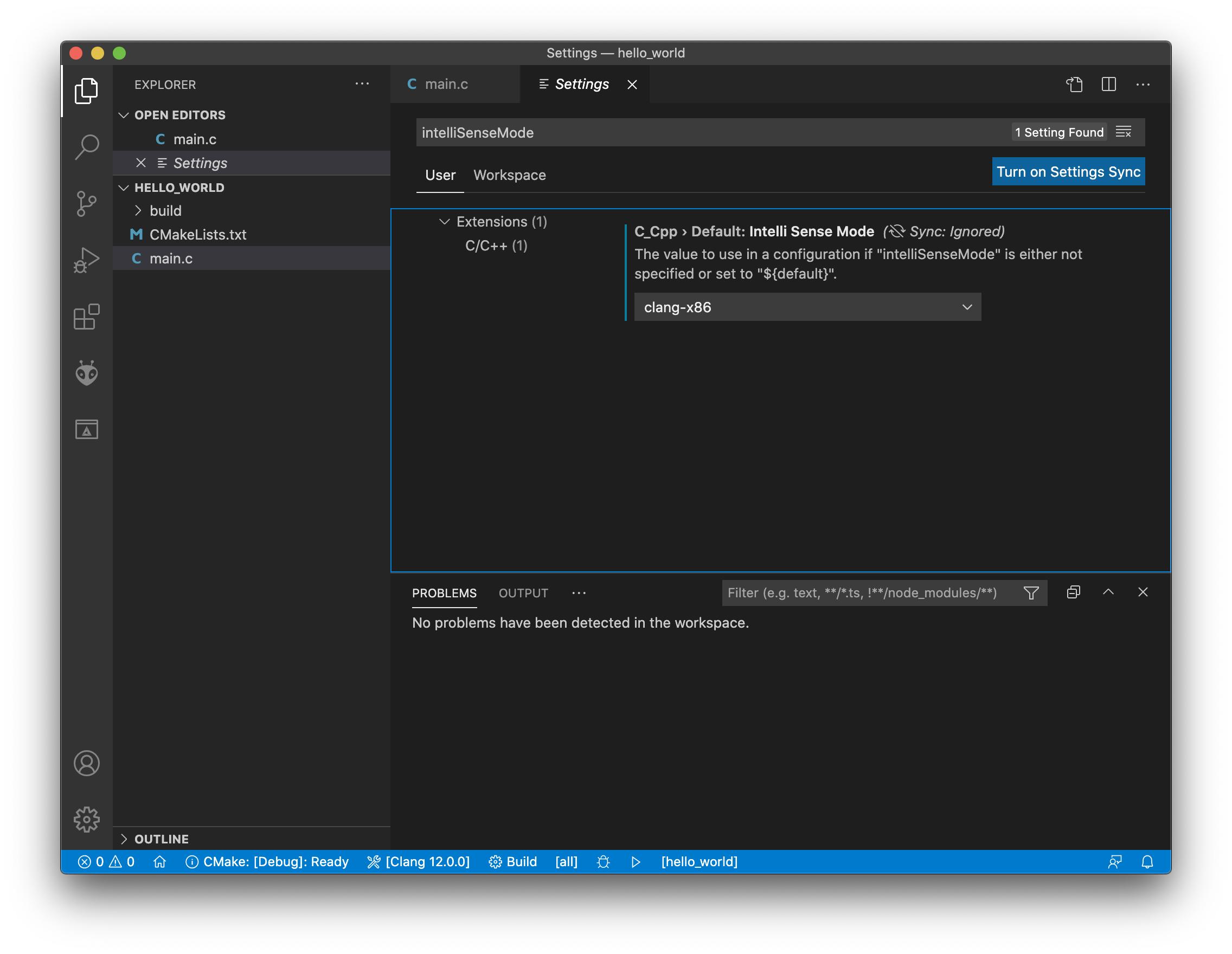 VS Code shows red squiggles under "stdio.h" when workspace is in ~/src but not /tmp_webrtc_开发云应用-开发云